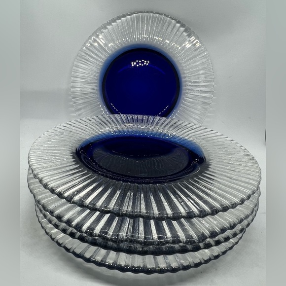 Pier 1 | Dining | Vintage Pier Lunch Plates With Clear Ribbed Rims ...